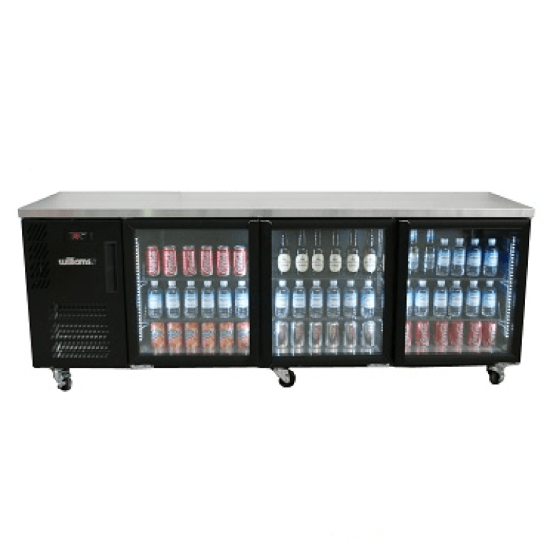 WILLIAMS HB3UGB BORONIA SELF CONTAINED TRIPLE GLASS DOOR FRIDGE ...
